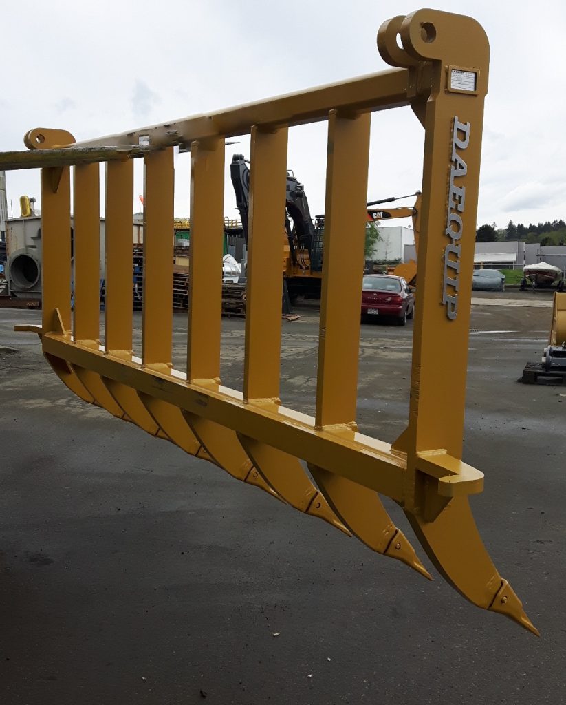 Pin on Rakes - Excavators and Wheel Loader Attachments